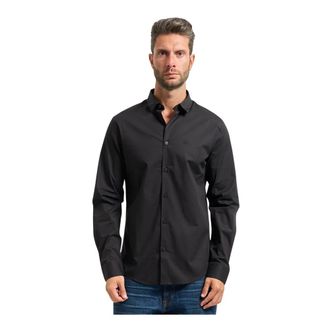 A|X Armani Exchange Homme, Chemises, Noir, Taille: 2XL Chemise Popeline Coupe Slim