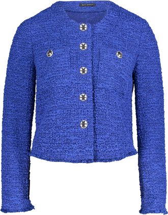 Betty Barclay Damen Blazer-Jacke Langarm 42, Adria Blue