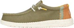 HeyDude Hey Dude Wally Break Hay Day - Chaussures pour Hommes - Baskets avec Semelles Confortables - Style Mocassin, Green, 44