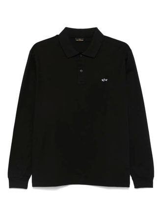 Paul & Shark polo à logo appliqué - Noir