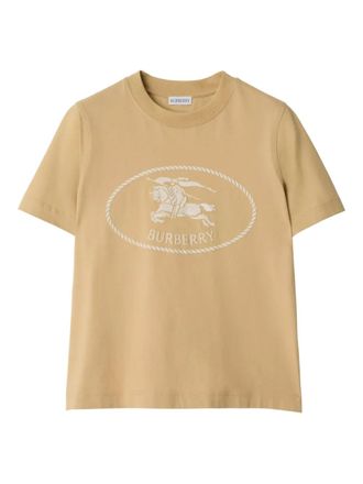 Burberry t-shirt en coton à imprimé Knight - Tons neutres