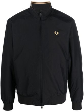 Fred Perry Jacke mit Logo-Stickerei - Schwarz