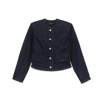 7 For All Mankind Dunkelblaue Crew Neck Oberbekleidung - - Jackets - Damen - Blau - M