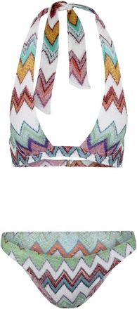 Missoni Femme, Maillots de bain, Multicolore, Taille: 38 FR Bikini en viscose avec motif de dentelle zigzag