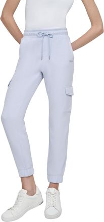 DKNY Womens MINI Stud Logo Slim FIT Cargo Jogger with Pockets, RAIN, XS