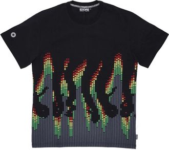 Octopus Schwarzes Sound Wave Tee Herren T-Shirt - - Tops - Herren - Mehrfarbig - XL