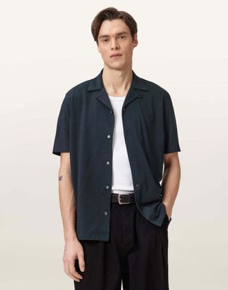 AllSaints Hudson - Chemise &agrave; manches courtes - Noir