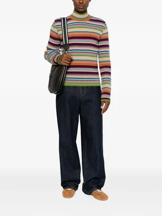 Dries Van Noten Multi-Striped Ribbed Sweater - Multicolor