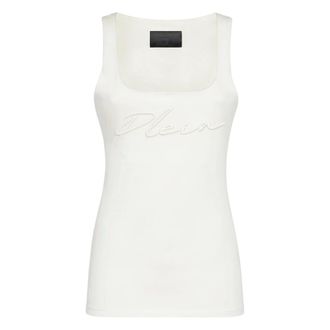 Philipp Plein Femme, Tops, Blanc, Taille: 44 FR D&eacute;bardeur Signature