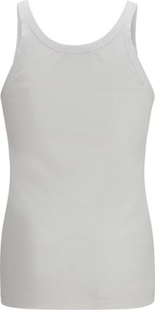 Dolce & Gabbana Ribbed Cotton Tank Top - White