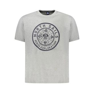 North Sails Graues Baumwoll Herren T-Shirt - - Tops - Herren - Grau - M