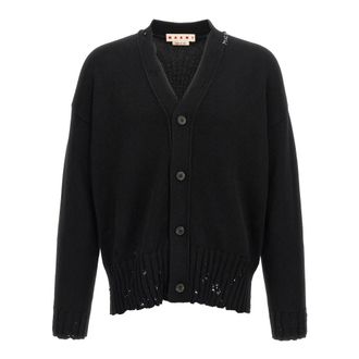 Marni Cardigan mit Symbolstickerei - - Knitwear - Herren - Schwarzk - L