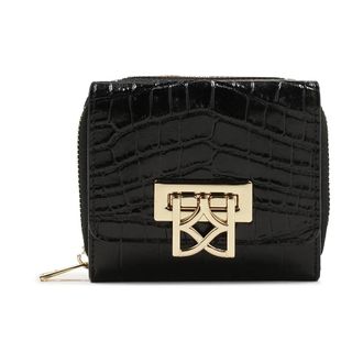 Kazar Kleine Lederbrieftasche mit Metallverschluss - - Accessories - Damen - Schwarzk - ONE SIZE
