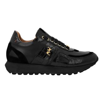 Billionaire Boys Club Homme, Chaussures, Noir, Taille: 45 EU Croco Printed Nubuck & Suede Runner