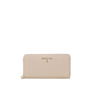 Patrizia Pepe Femme, Accessoires, Beige, Taille: ONE Size Portefeuille &Eacute;l&eacute;gant &agrave; Fermeture &Eacute;clair