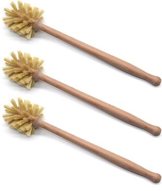 HUI JIN 3 StüCk KlobüRste Aus Holz WC BüRste Mit Borsten Aus Naturfaser ToilettenbüRste