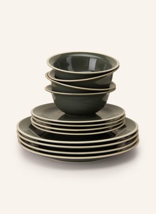 Broste Copenhagen Broste Copenhagen 12-Tlg. Geschirr-Set Taverna gruen