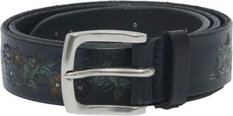 Orciani Homme, Accessoires, Noir, Taille: 100 CM Blade Flower Leather Belt
