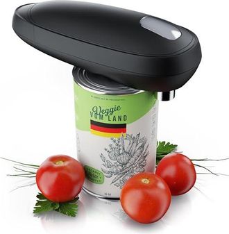 Arendo Dosen&ouml;ffner elektrisch - automatischer 360&deg; Drehung - &Ouml;ffnung ohne scharfe Kanten - f&uuml;r alle Dosengr&ouml;&szlig;en - elektrischer B&uuml;chsen&ouml;ffner - auch f&uuml;r Senio