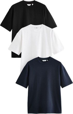 Next T-Shirt Schwere Relaxed Fit T-Shirts im 3er Pack (1-tlg)