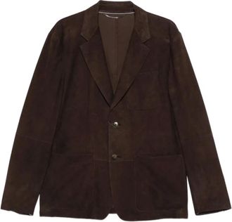 Canali Homme, Vestes, Brun, Taille: L Blazer &agrave; Revers Crant&eacute;s
