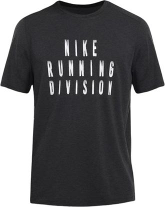 Nike Herren Dri-fit 365 Running Division Schwarzes T-shirt