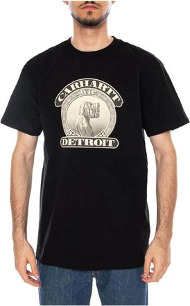 Carhartt Work in Progress Homme, Tops, Noir, Taille: M S/S Cold World T-Shirt