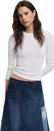 Desigual Damen 25SWTKX0 T-Shirt, White, XL