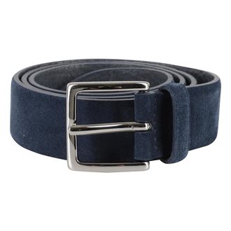 Orciani Homme, Accessoires, Bleu, Taille: 100 CM Ceinture en daim bleu avec boucle en m&eacute;tal