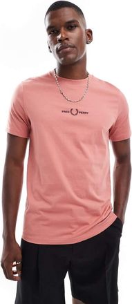 Fred Perry T-Shirt in Rosa mit Logostickerei