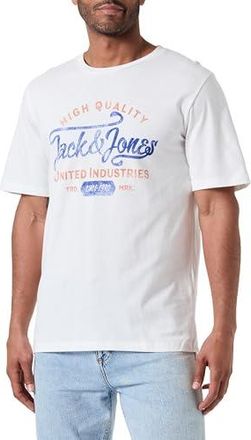 Jack & Jones Jprblulouie SS Tee Crew Neck FST T-Shirt pour Homme, Cloud Dancer, S