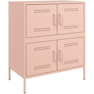 vidaXL Sideboard Rosa 68x39x79 cm Stahl - Vidaxl