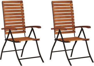 vidaXL Garten-Liegestühle 2 Stk. Akazienholz Massiv - Vidaxl
