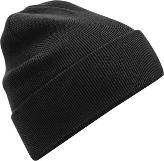 Beechfield B45N Organic Cotton Original Cuffed Beanie - Black