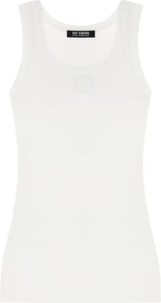 Raf Simons Femme, Tops, Blanc, Taille: 38 FR D&eacute;bardeur sans manches