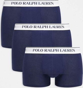 Polo Ralph Lauren Lot de 3 boxers classiques avec taille contrastante à logo - Bleu marine/blanc-Multicolore