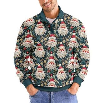 Generic Pull de Noël pour homme avec motif darbre de Noël amusant - Pull tricoté à rayures - Pull à manches longues - Pull de Noël pour homme, Bleu-a, XL
