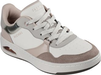 Skechers Womens Uno Ctl-Subtle Shimmer Sneaker, Taupe/Multi, 38.5 EU