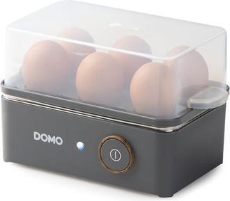 Domo DO9283EK Eierkocher für zu 6 Eier - Wood You Serie - 400W - Mattgrau