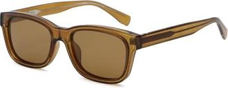 Generic Lunettes De Soleil &Agrave; Monture Carr&eacute;e For Hommes Et Femmes, UV400, Photographie De Rue, Shopping(Brown)