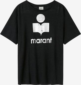 Isabel Marant T-shirt Zewel En Lin - Femme - Noir - Taillexs - Marant &Eacute;toile