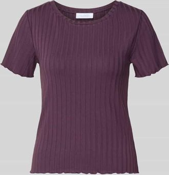 Rich & Royal T-Shirt aus Viskose-Mix mit Muschelsaum