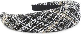 Maison Michel Haarschmuck - Textured Tweed Headband With Metallic Accents - Gr. unisize - in Grau - für Damen