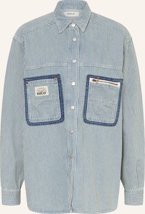 Replay Overshirt blau