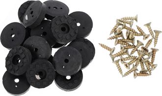 Angoily 28 S&auml;tze Teiliges Stuhlbein Schutzpads aus Rutschfestem Ger&auml;uschd&auml;mpfendem Gummi mit Schrauben M&ouml;bel Erh&ouml;hungspads f&uuml;r Stuhl Tischbeine Bodenschoner f