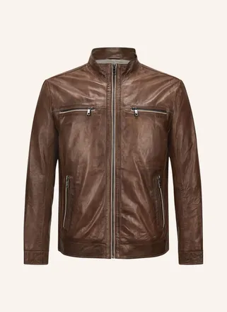 Milestone Lederjacke Msethan braun