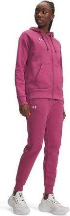 Under Armour Rival Fleece Joggers Pantalons, (659) Fuchsia Dusk / / Blanc, Taille M Femme