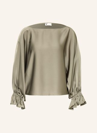Vera Mont V By Vera Mont Blusenshirt Aus Satin Mit Volants gruen