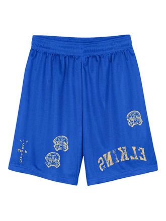 Travis Scott Shorts mit grafischem Print - Blau