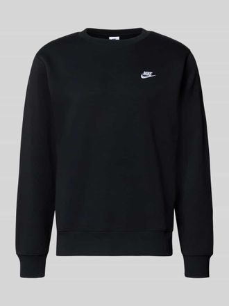 Nike Sweatshirt mit Label-Stitching und Rundhalsausschnitt